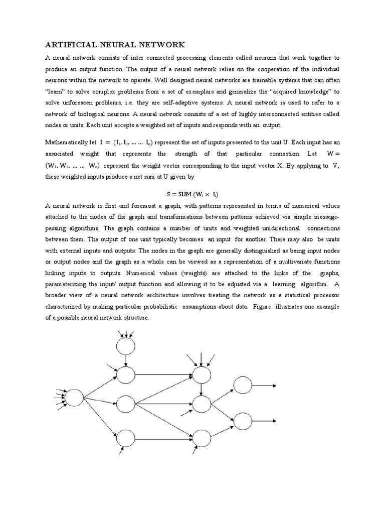 Overview of Artificial Neural Networks | PDF | Artificial Neural ...
