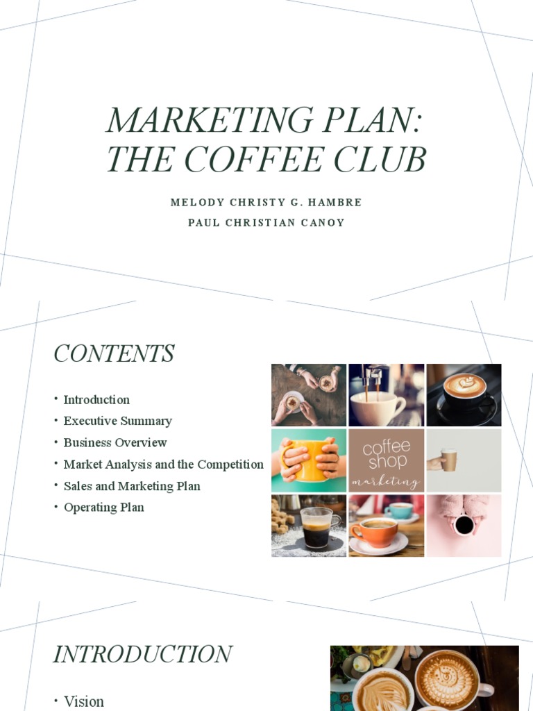 G11 Camiguin - MARKETING PLAN Sample - THE COFFEE CLUB | PDF | Coffee ...