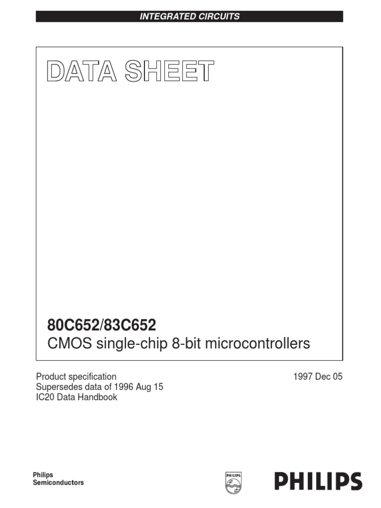 CMOS Single-Chip 8-Bit Microcontrollers: Integrated Circuits | PDF