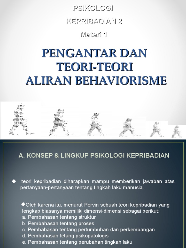 Pengantar Dan Teori-Teori Aliran Behaviorisme | PDF | Pengembangan Diri ...