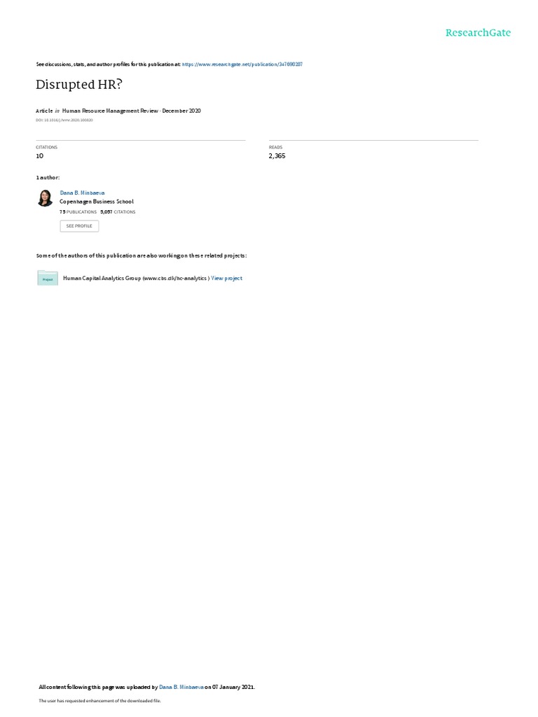 Disrupted HRRevised Open Access | PDF