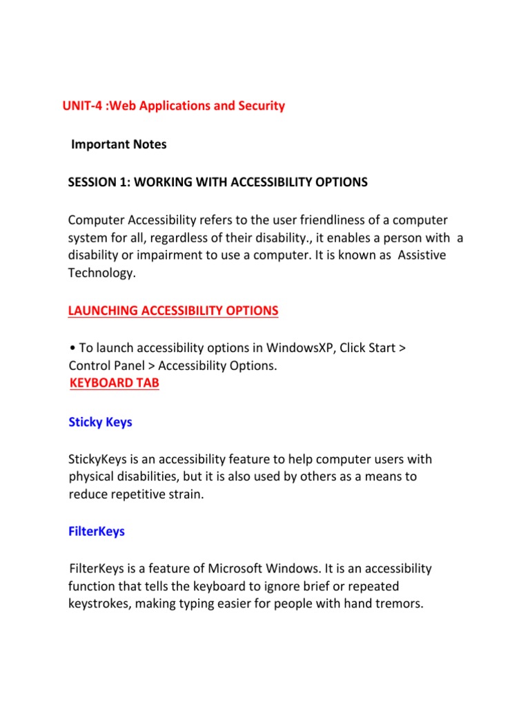 IMPORTANT NOTES For - Web Applications and Security | PDF | Computer ...