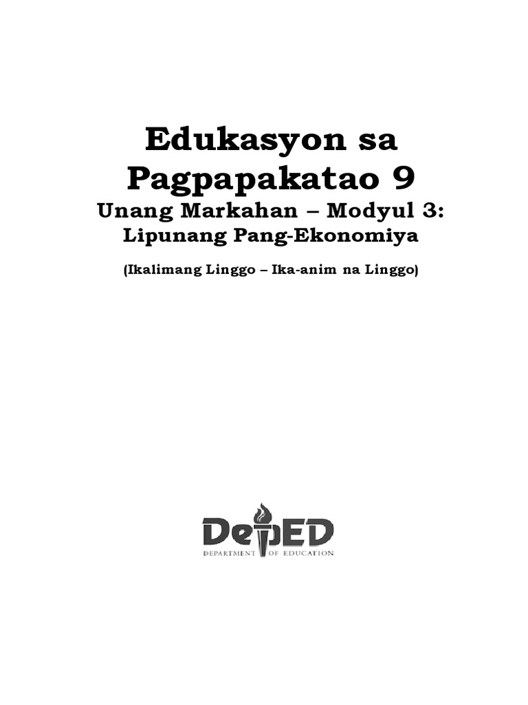 EsP9 Q1 Module 3 | PDF