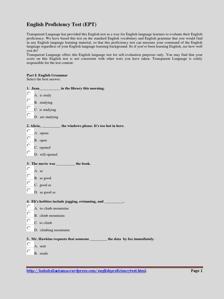 English Proficiency Test Evaluation | PDF | First French Empire | Napoleon