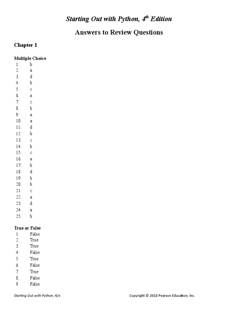 Python 4e - Answers To Review Questions | PDF | Subroutine | Control Flow