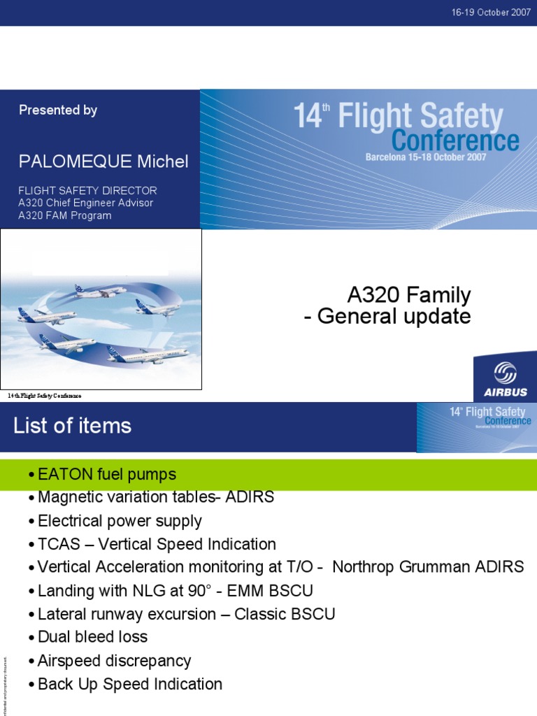 A 320 Family General Update | PDF | Aviation Safety | Takeoff