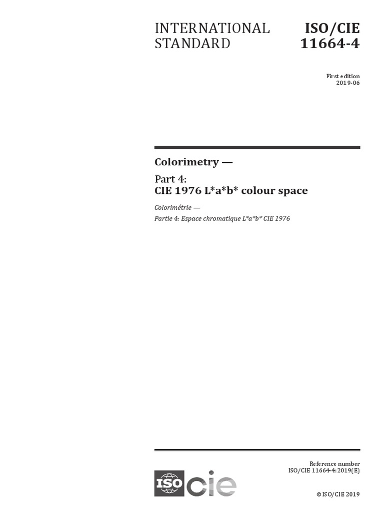 Iso Cie 11664-4 2019 | Download Free PDF | International Organization ...