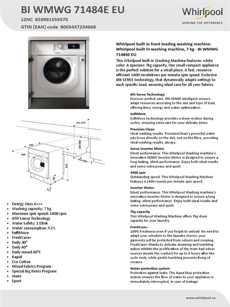 PR 859991559370 en | PDF | Washing Machine | Manufactured Goods