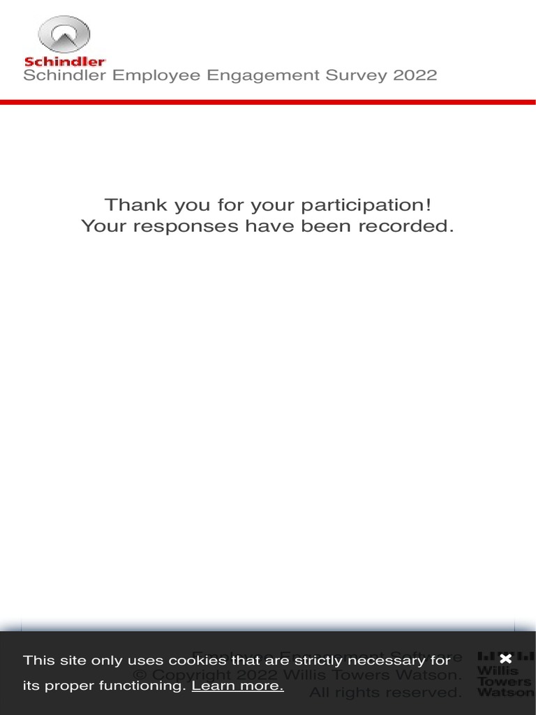 Schindler Employee Engagement Survey 2022 | PDF