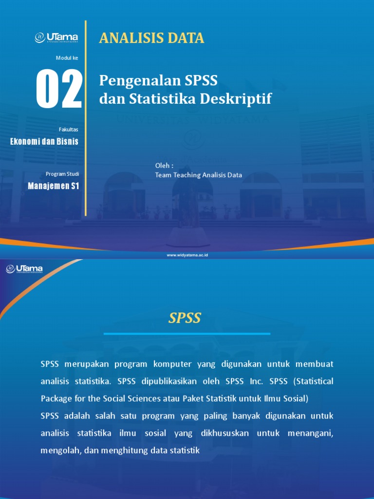 Analisis Data - PPT 2 - Pengenalan SPSS Dan Statistika Deskriptif | PDF