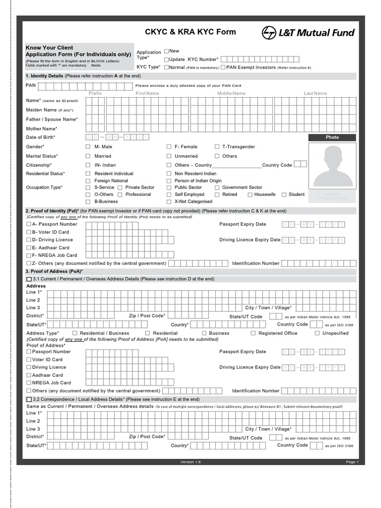 CKYC & KRA KYC Form Summary | PDF | Identity Document | Banks