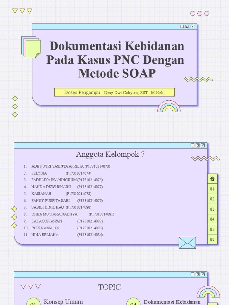 Kel.4 Kasus PNC Metode SOAP | PDF