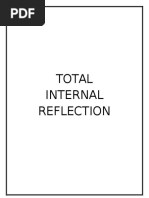 Physics Project On Total Internal Reflection | PDF | Refraction ...