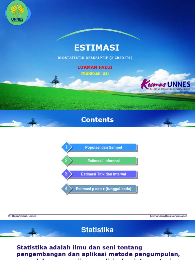 Estimasi Titik Dan Interval | PDF