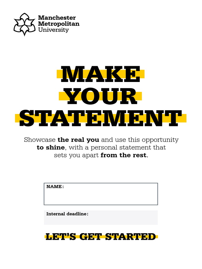 Personal Statement Workbook | PDF | Experience | Psychological Concepts