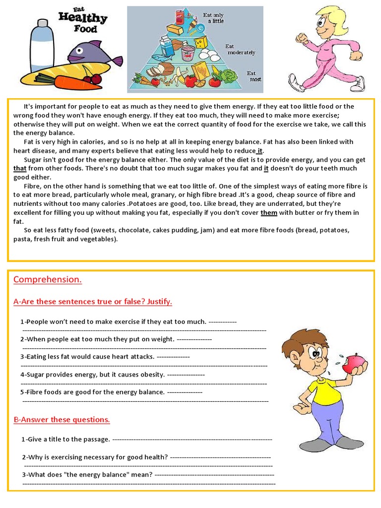 Healthy Eating and Energy Balance Quiz | PDF | Foods | Fat