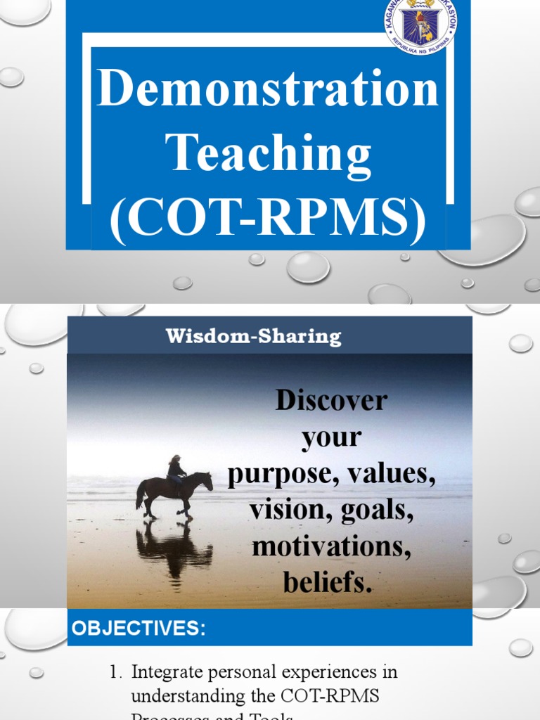 Cot Rpms Demo Teaching Pptx 1 Pdf Teachers Learning