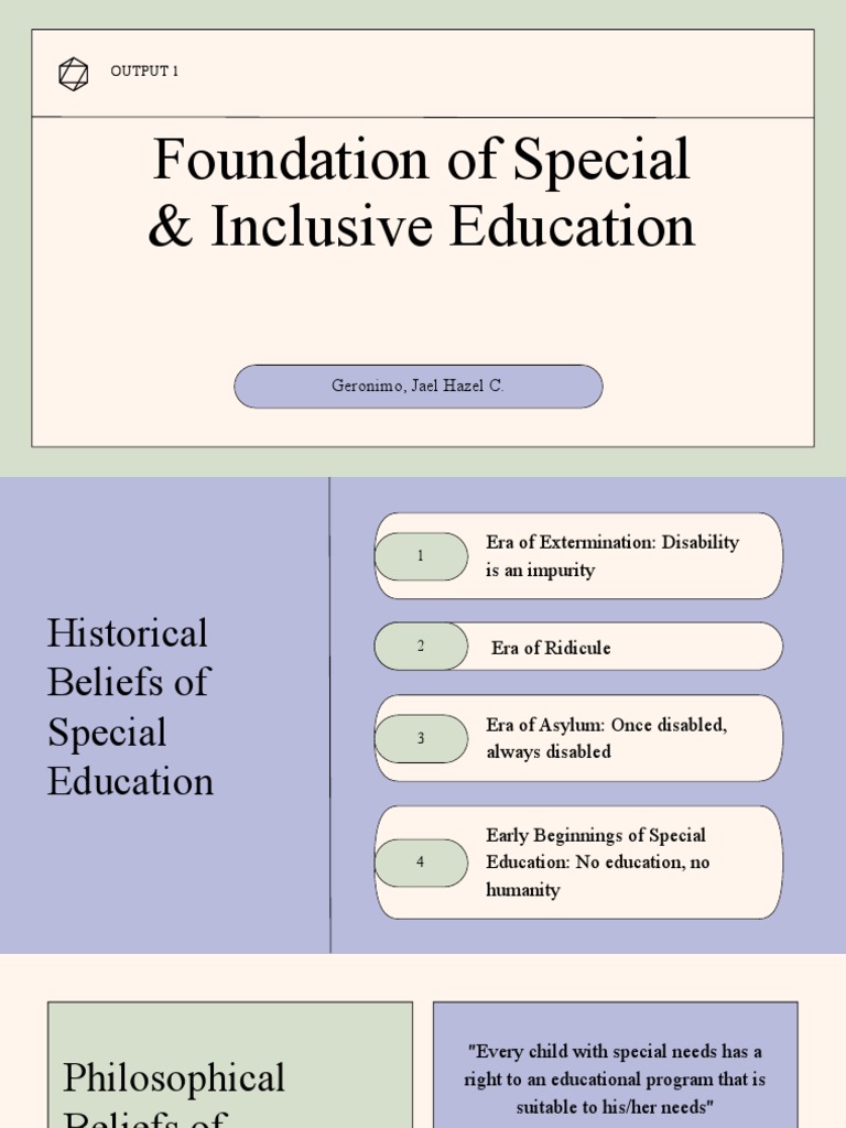 Foundation of Special & Inclusive Education | PDF | Section 504 Of The ...