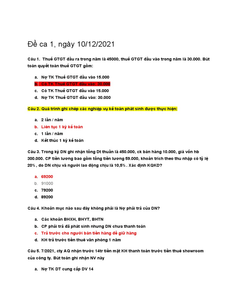 Đề NLKT đã thi | PDF