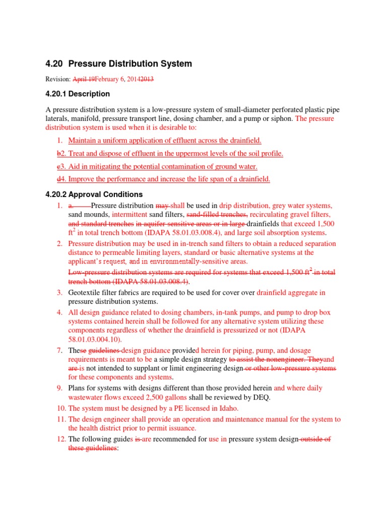 4.20 Pressure Distribution System: 4.20.1 Description | PDF