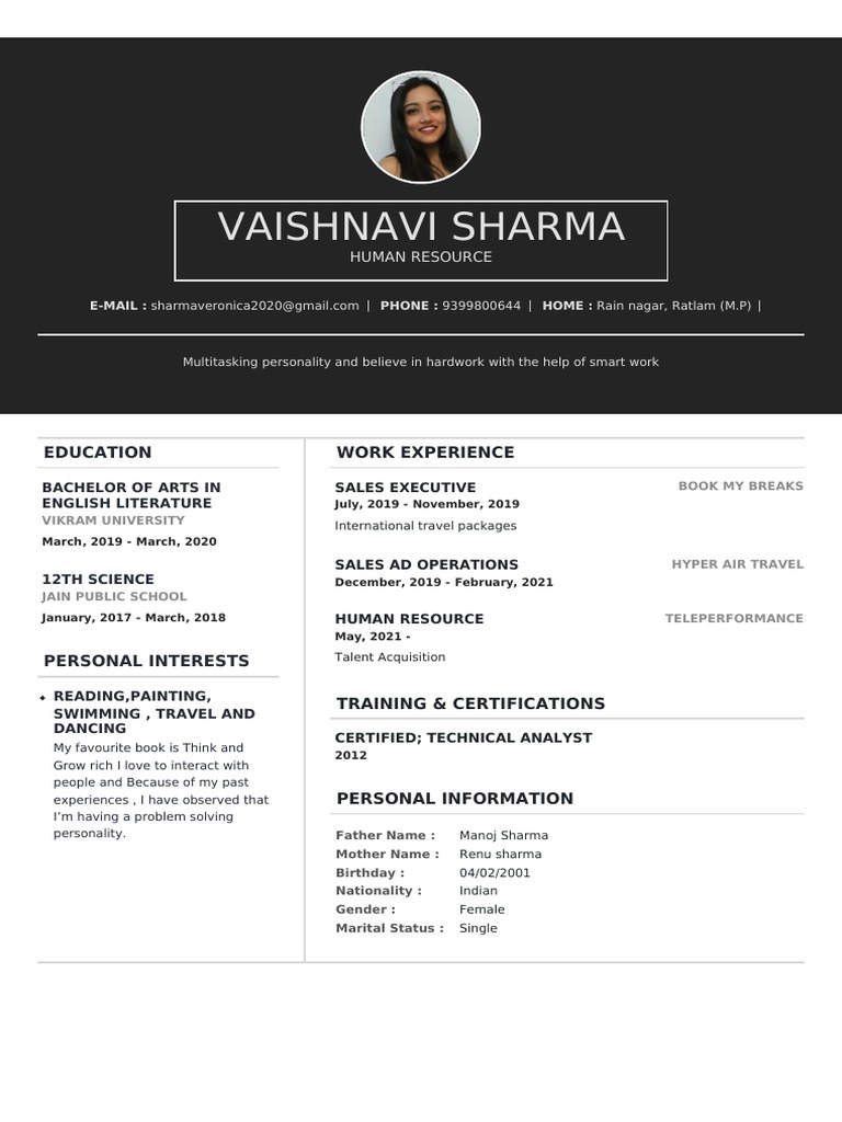 Vaishnavi's Resume | PDF