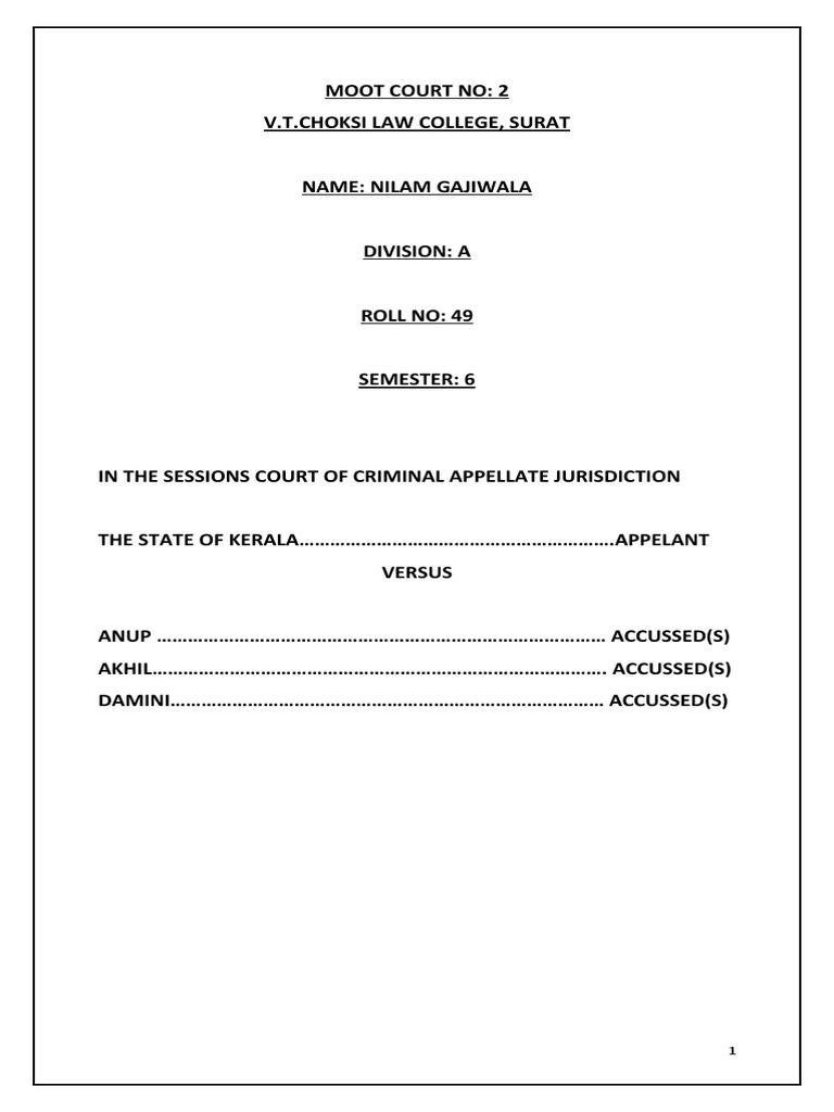 Moot Court No 2 | PDF | Law