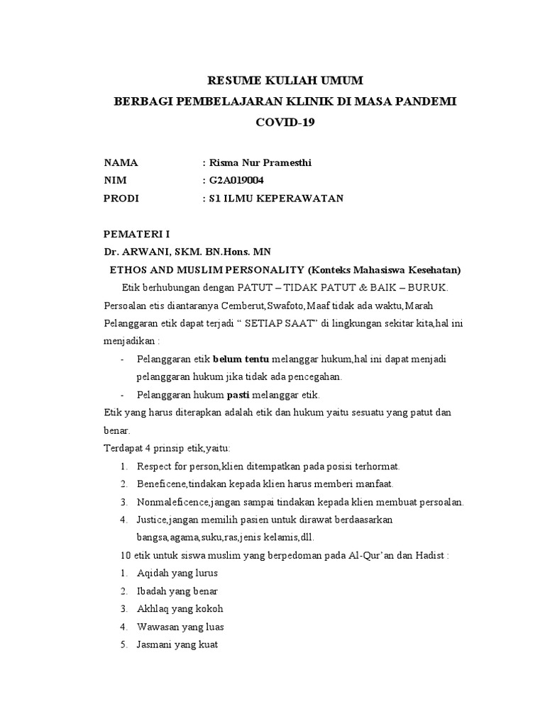 Resume Kuliah Umum | PDF