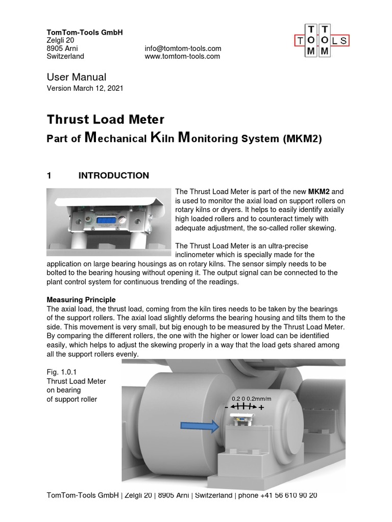 Thrust Load Meter Manual | PDF | Bearing (Mechanical) | Electrical ...