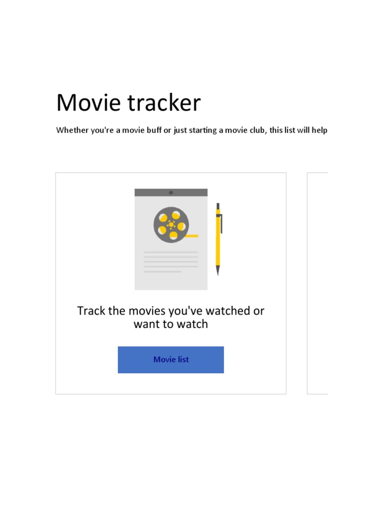 Movie Enthusiast's Dream: A Comprehensive Movie Tracking Workbook | PDF ...