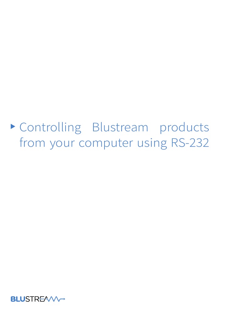 Controlling Blustream Products Via RS232 | PDF | Computing | Physical Layer Protocols