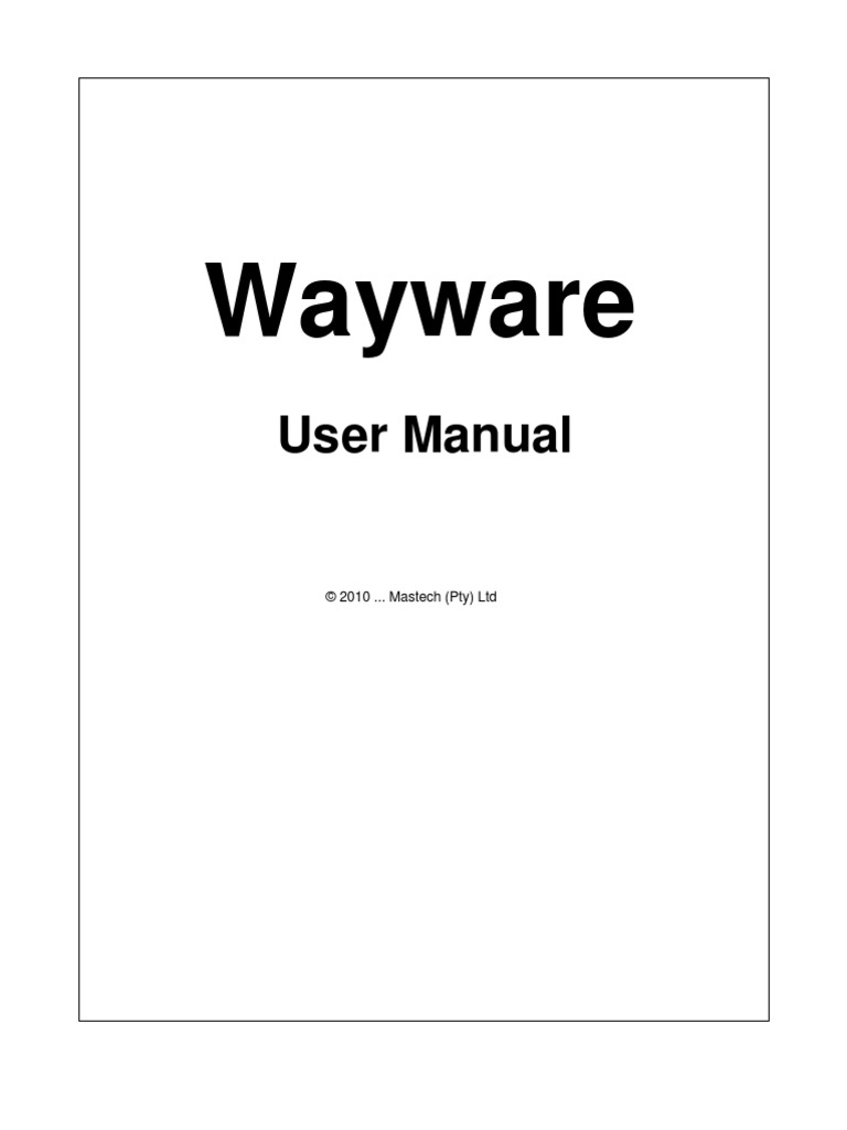 Way Ware User Manual | PDF | Login | Graphical User Interfaces