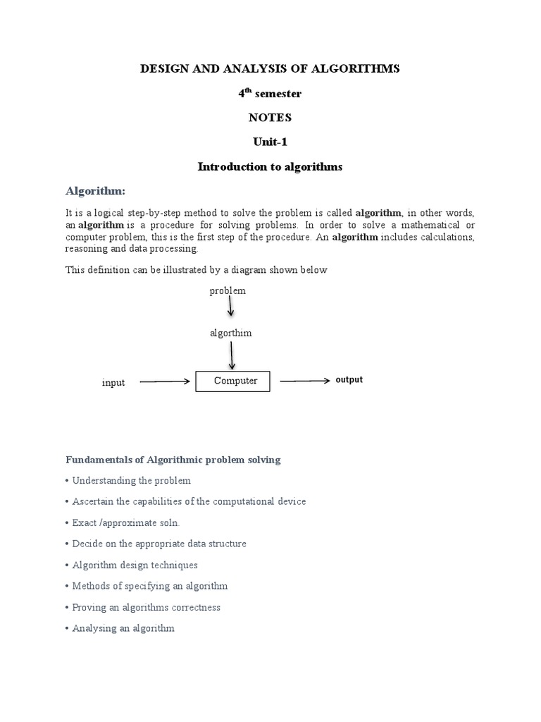 N - Unit-1 - Design and Analysis of Algorithm - B19CS4010 - 2020-2021 ...