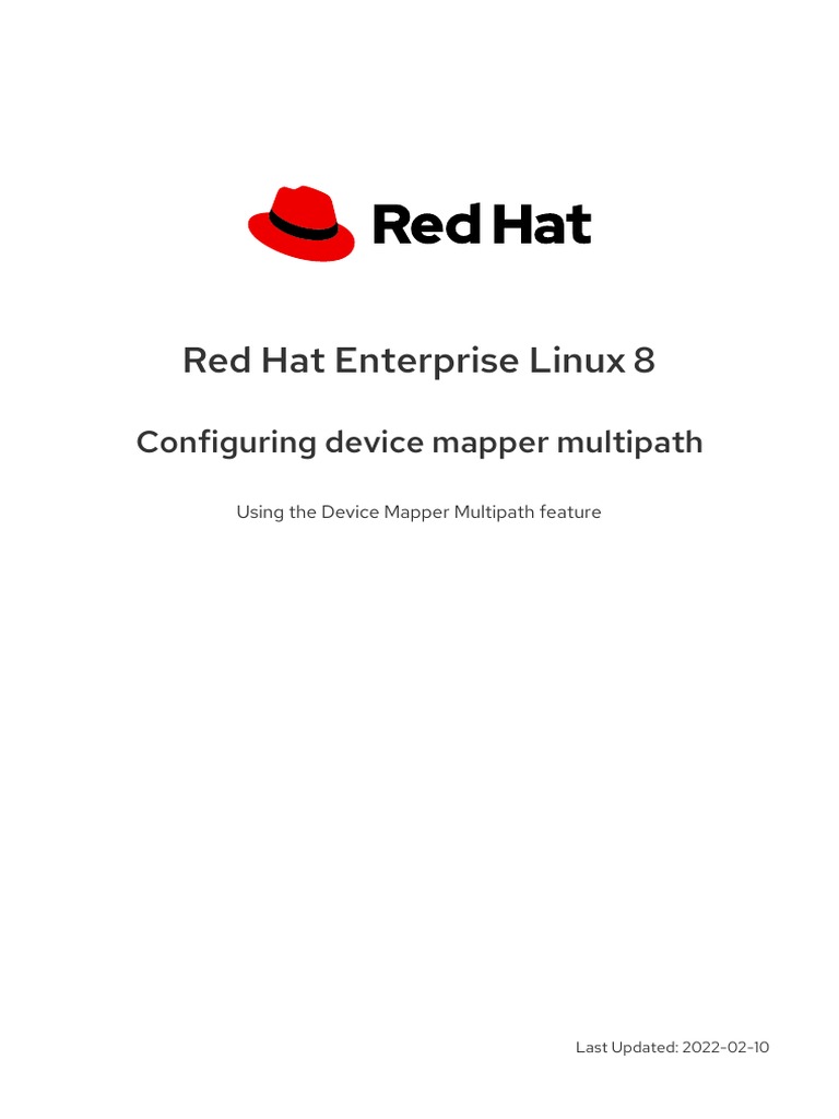 Red Hat Enterprise Linux 8: Configuring Device Mapper Multipath | PDF ...