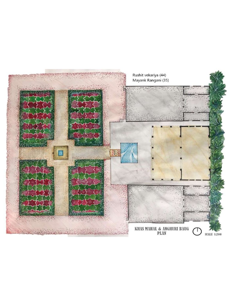 Anguri Bagh Plan, Agra Fort | PDF
