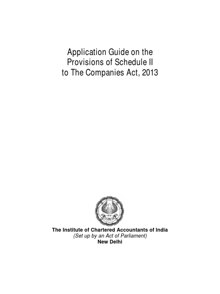 ICAI Guidelines - Schedule II | PDF | Depreciation | Historical Cost