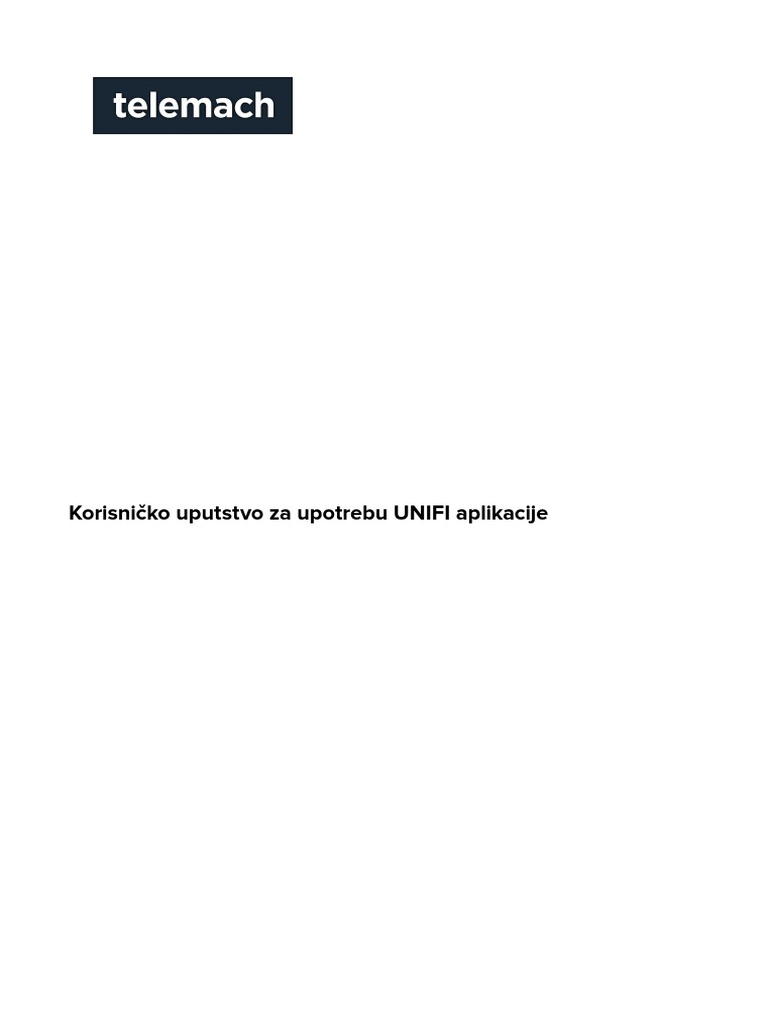 Uputstvo Za Koristenje UniFi Aplikacije | PDF