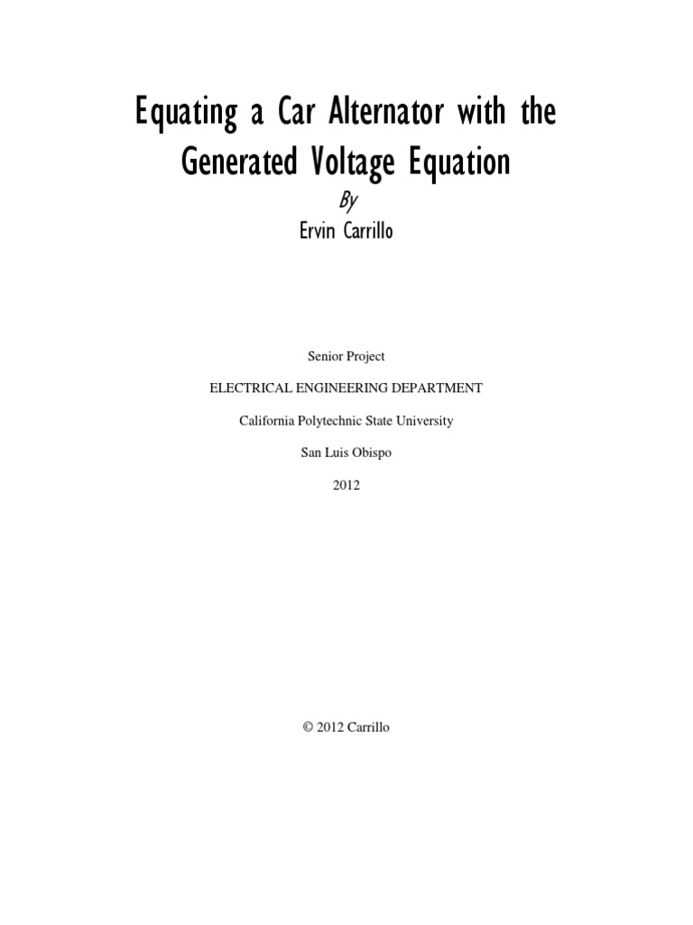 Alternator Rewind | PDF | Rectifier | Electric Motor