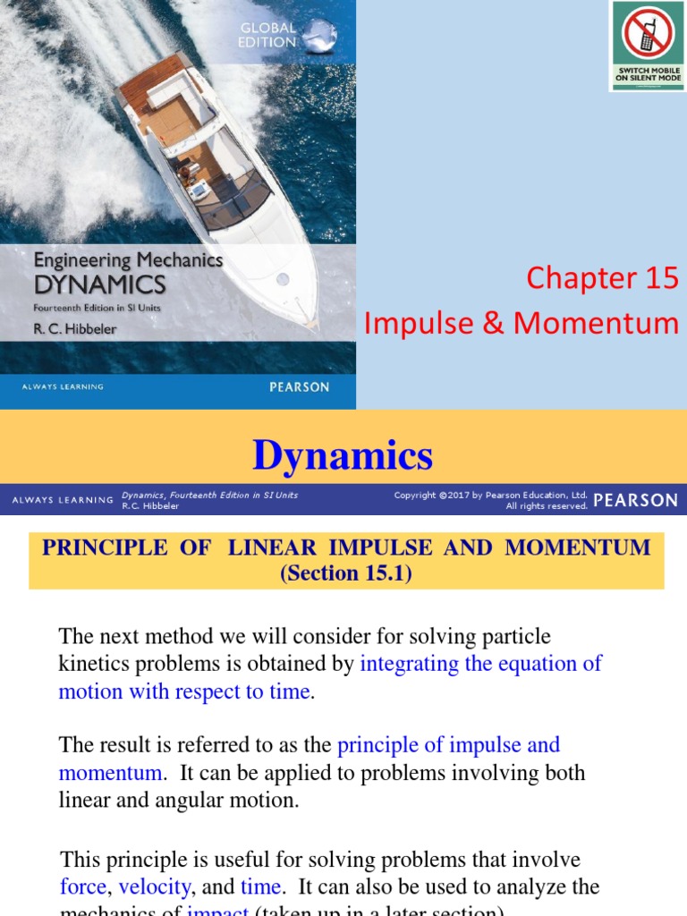 ME212 Dynamics - CHPT 15 | PDF | Momentum | Collision