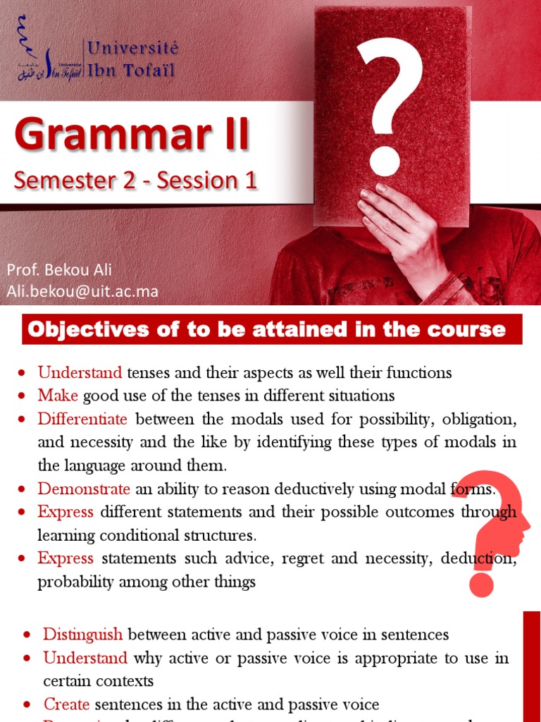 Grammar II S2 - Session 1 - Intro | PDF | English Language ...