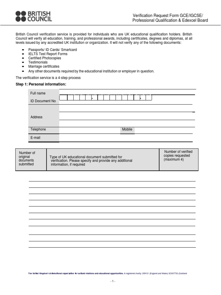 Verification Request Form | PDF | Academic Degree | Verification And ...