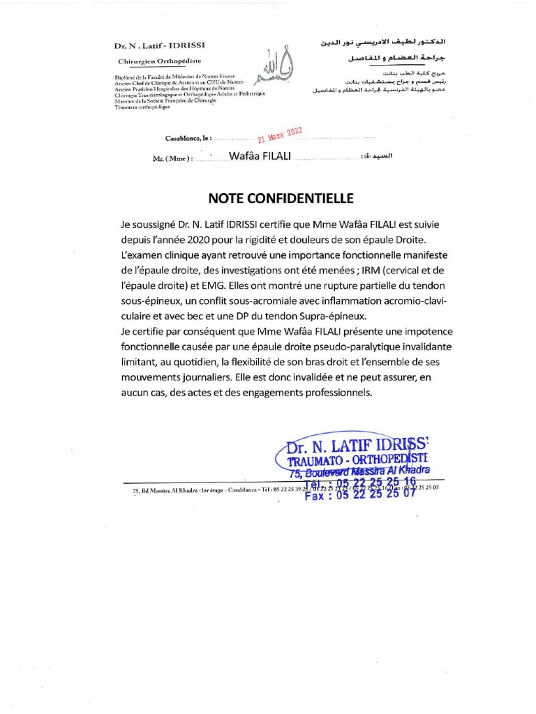 Note Confidentielle | PDF
