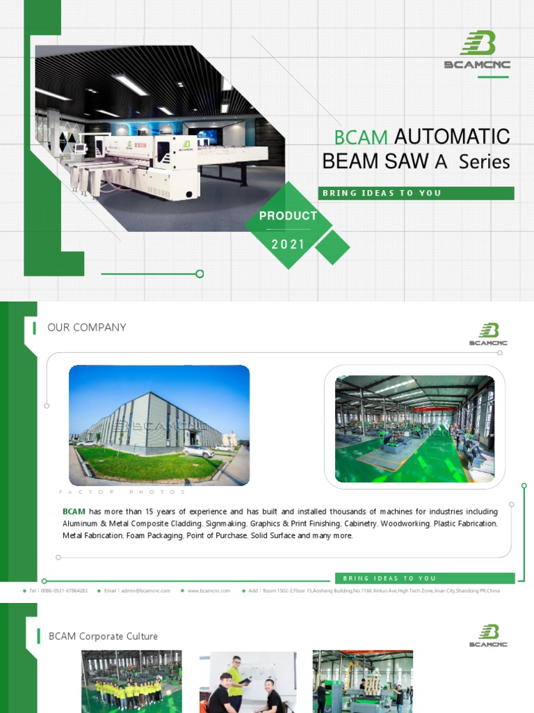 Bcam CNC Beam Saw Bcm1330a | PDF | Sheet Metal | Numerical Control