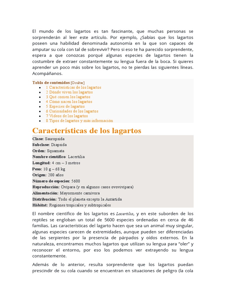 Los Lagartos | PDF | Lagartija | Dragon de Komodo