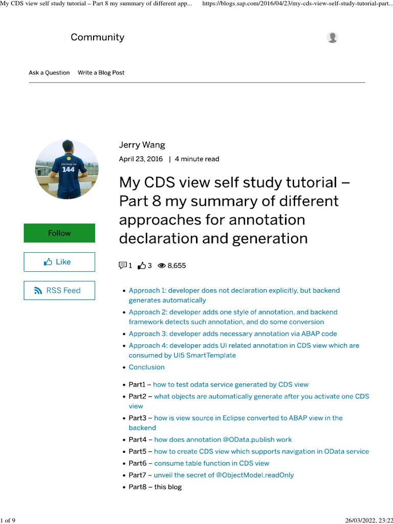 My CDS View Self Study Tutorial - Part 8 My Summary of Different Approaches For Annotation ...