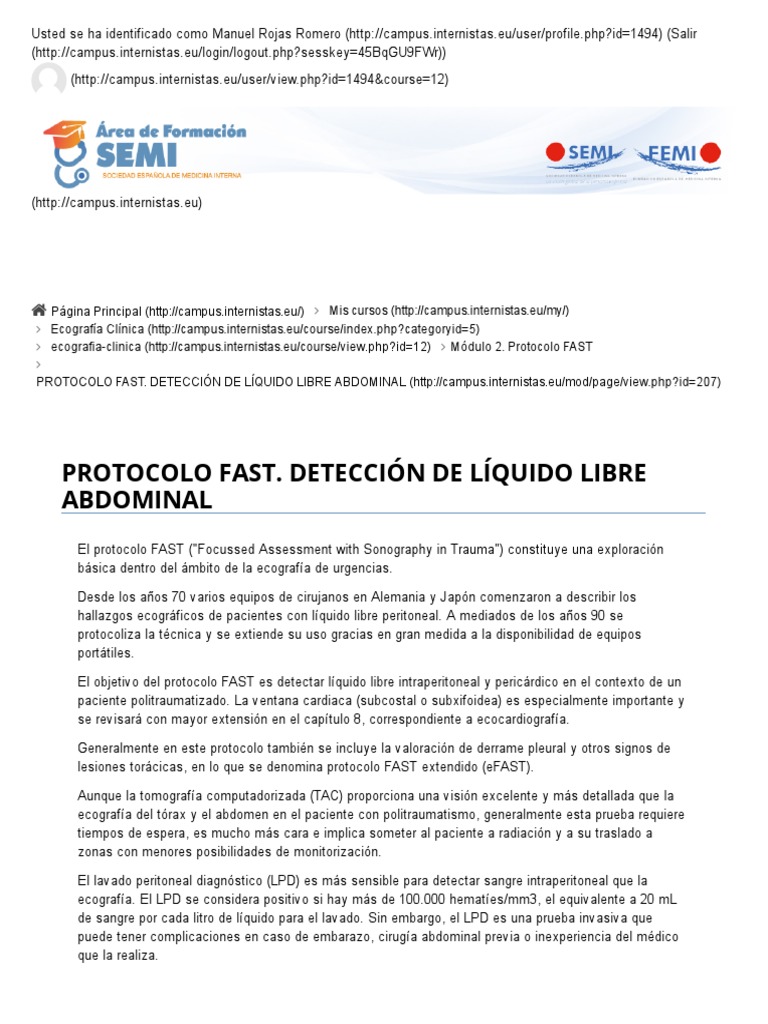 Ecografia-Clinica - PROTOCOLO FAST | PDF | Ultrasonido médico | Pelvis