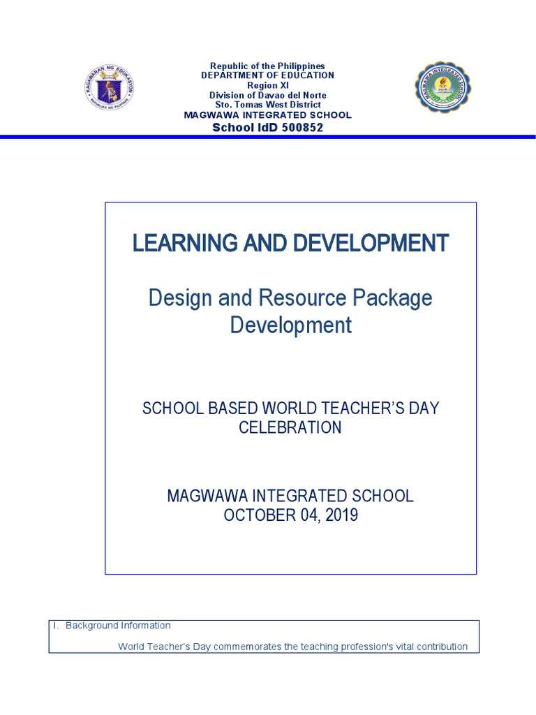 Learning and Development Design and Resource Package Development | PDF ...