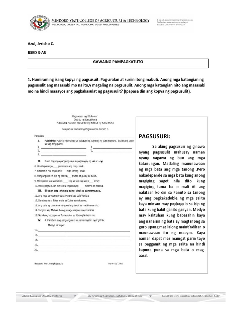 Format For Analysis | PDF