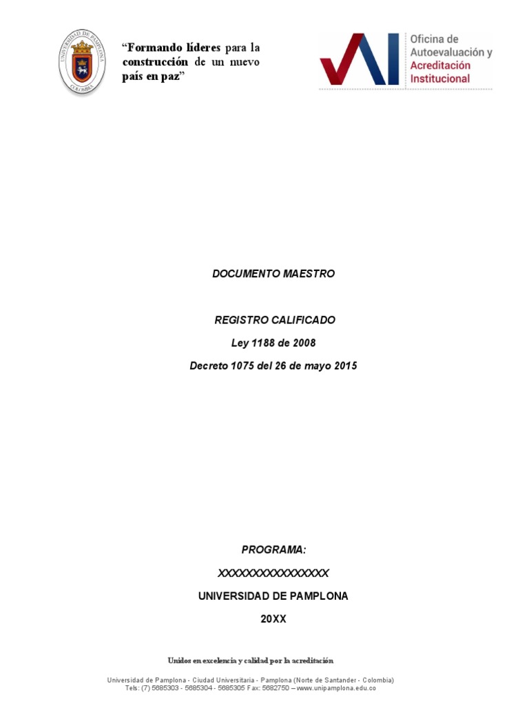 Plantilla Documento Maestro | PDF