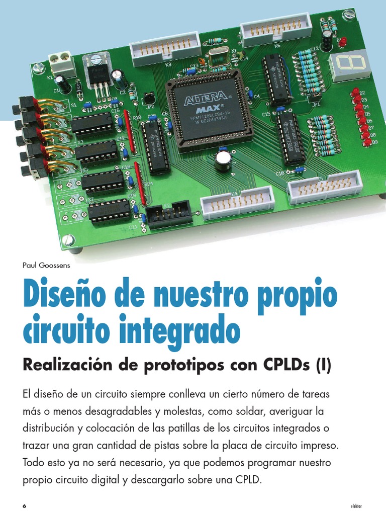 Diseño de Nuestro Propio Circuito Integrado Realización de Prototipos Con CPLDs (I) | PDF ...