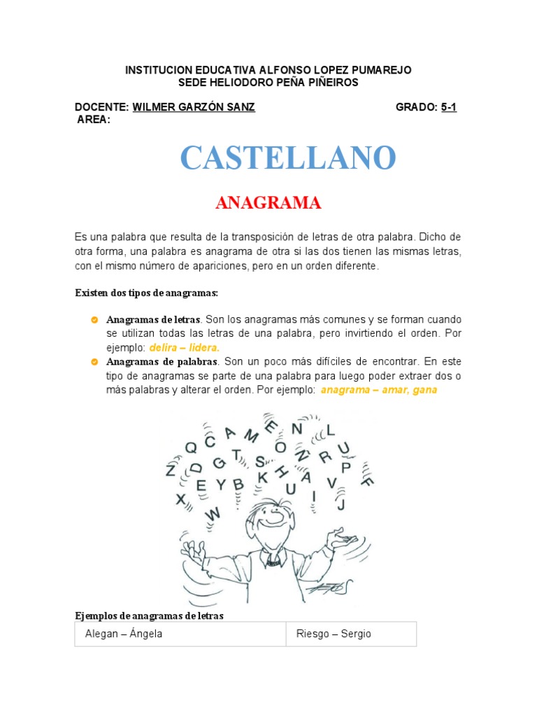 Anagramas Castellano | PDF